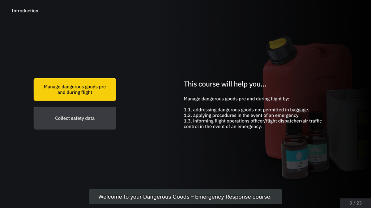 Evionica — Dangerous Goods (DG) – No Carry Operators E-Learning