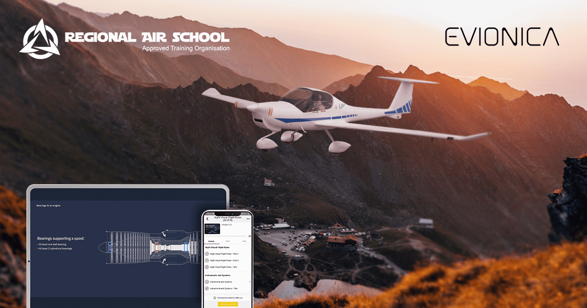 Modern flight training at Regional Air School with Evionica’s e-learning courses!